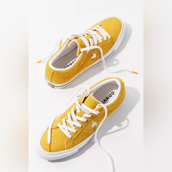 Converse | Shoes | Converse One Star Suede Sneaker Mustard Yellow And ...